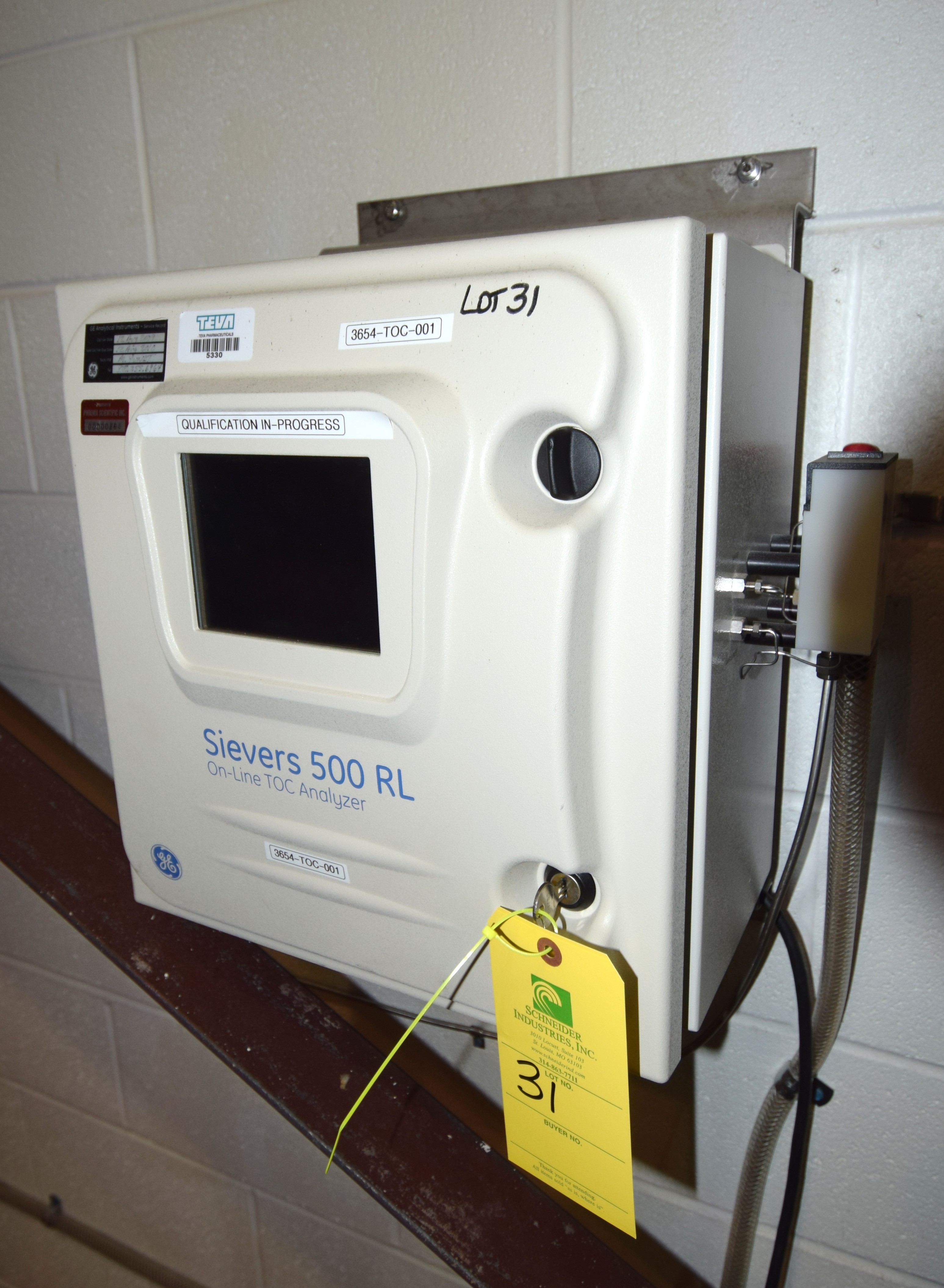 GE Analytical Sievers 500 RL On-Line TOC Analyzer. Serial# 07070568 ...