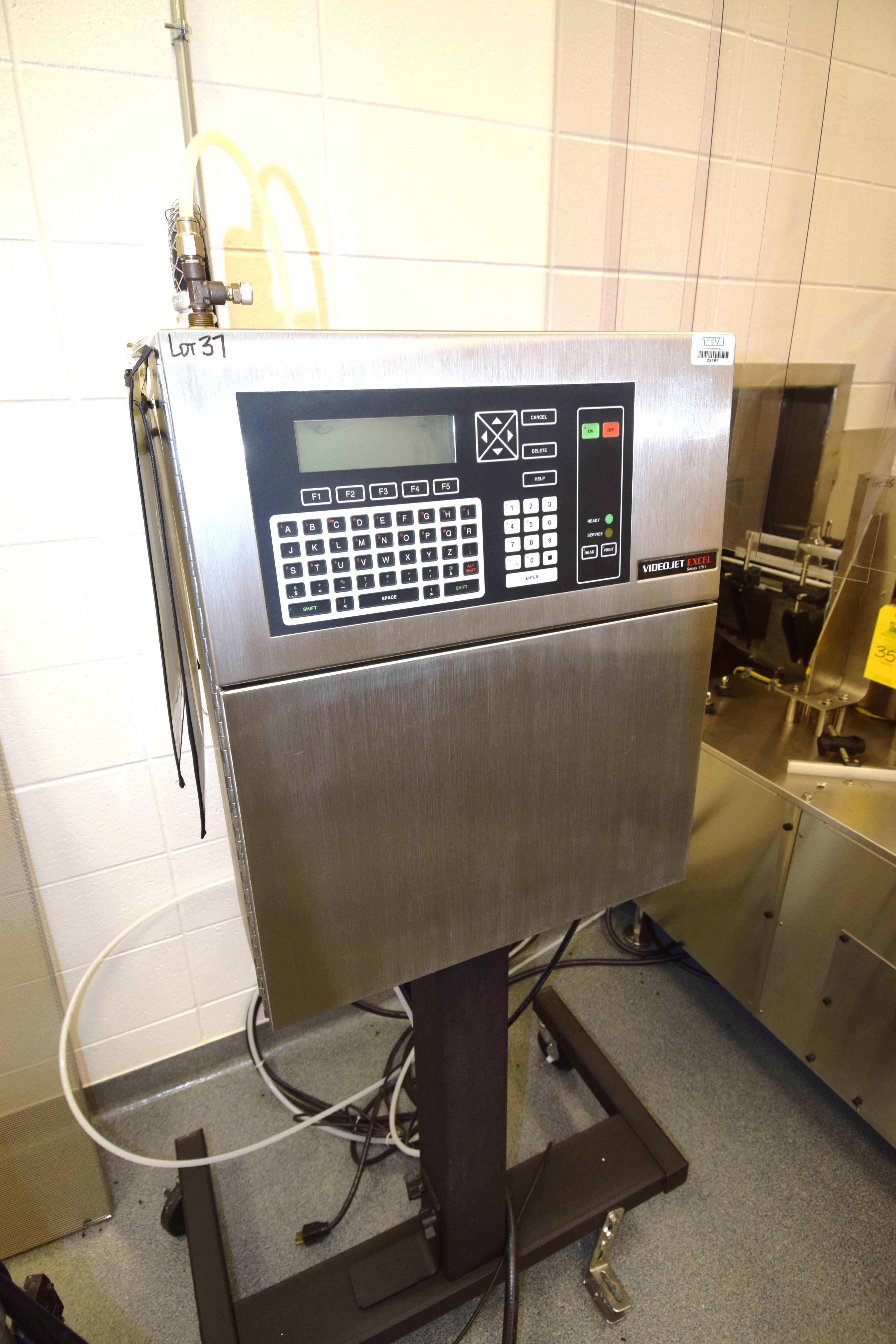 VideoJet Excel Series Ink Jet Coder, Model 170I. With print head and ...