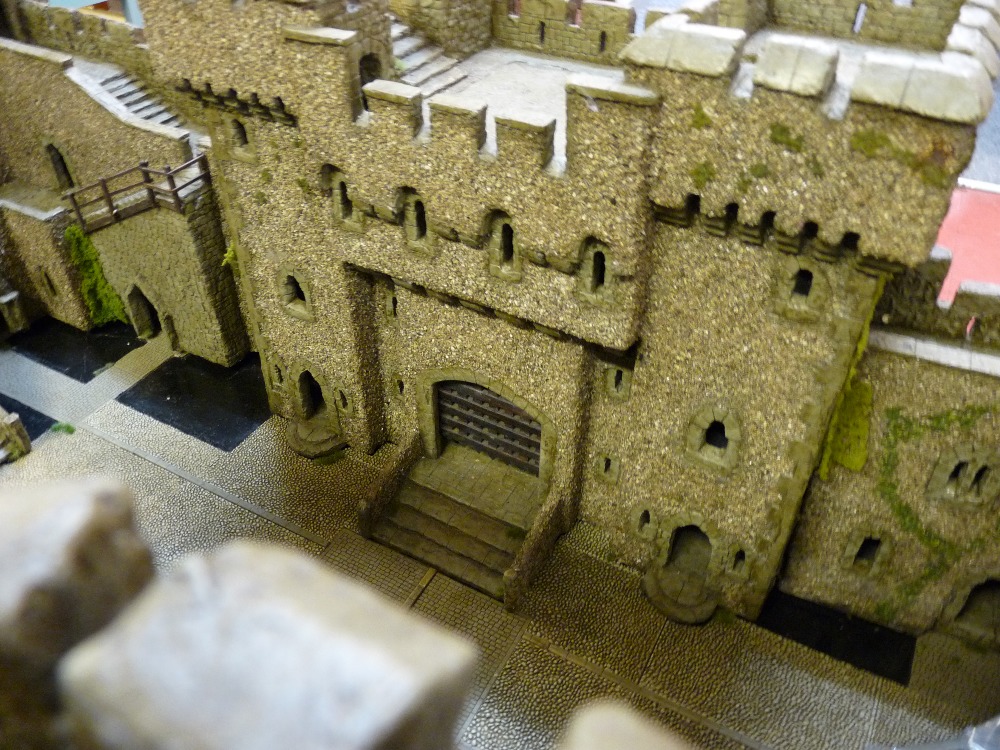 AN OUTSTANDING 1/35th SCALE SCRATCH BUILT MODEL OF A TURRETED CASTLE ...