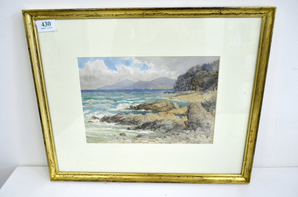 Albert Stevens (1863-1925) British, RA exhibitor - watercolour of rocky ...