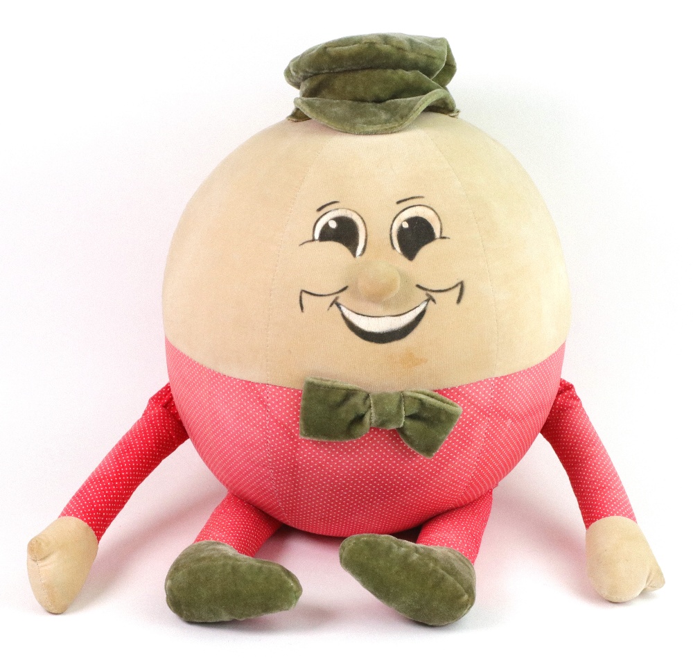 A Merrythought Humpty Dumpty, with green hat and bow tie, 55cm.