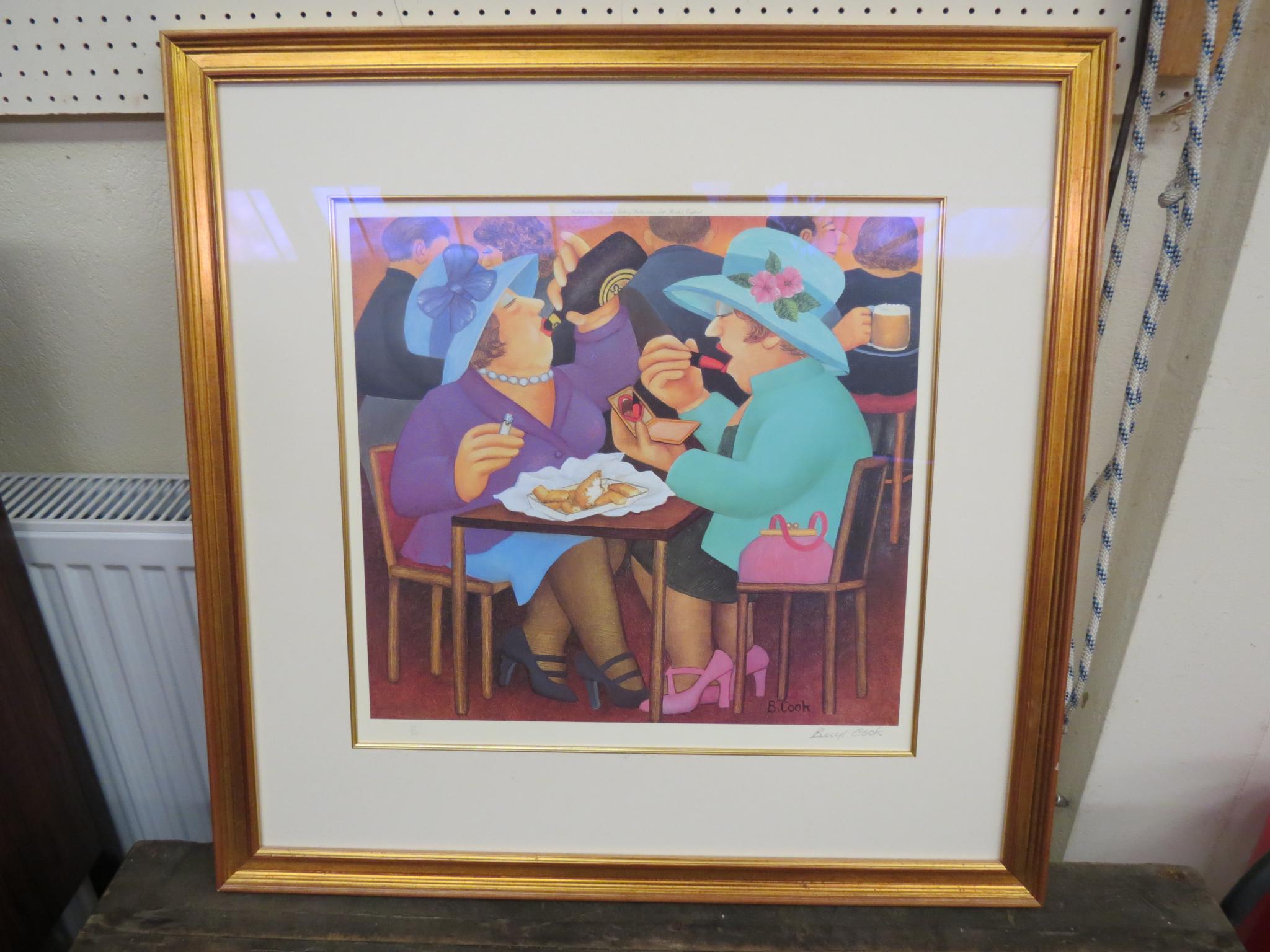 Beryl Cook - a signed, limited edition print, Ladies Who Lunch, signed ...