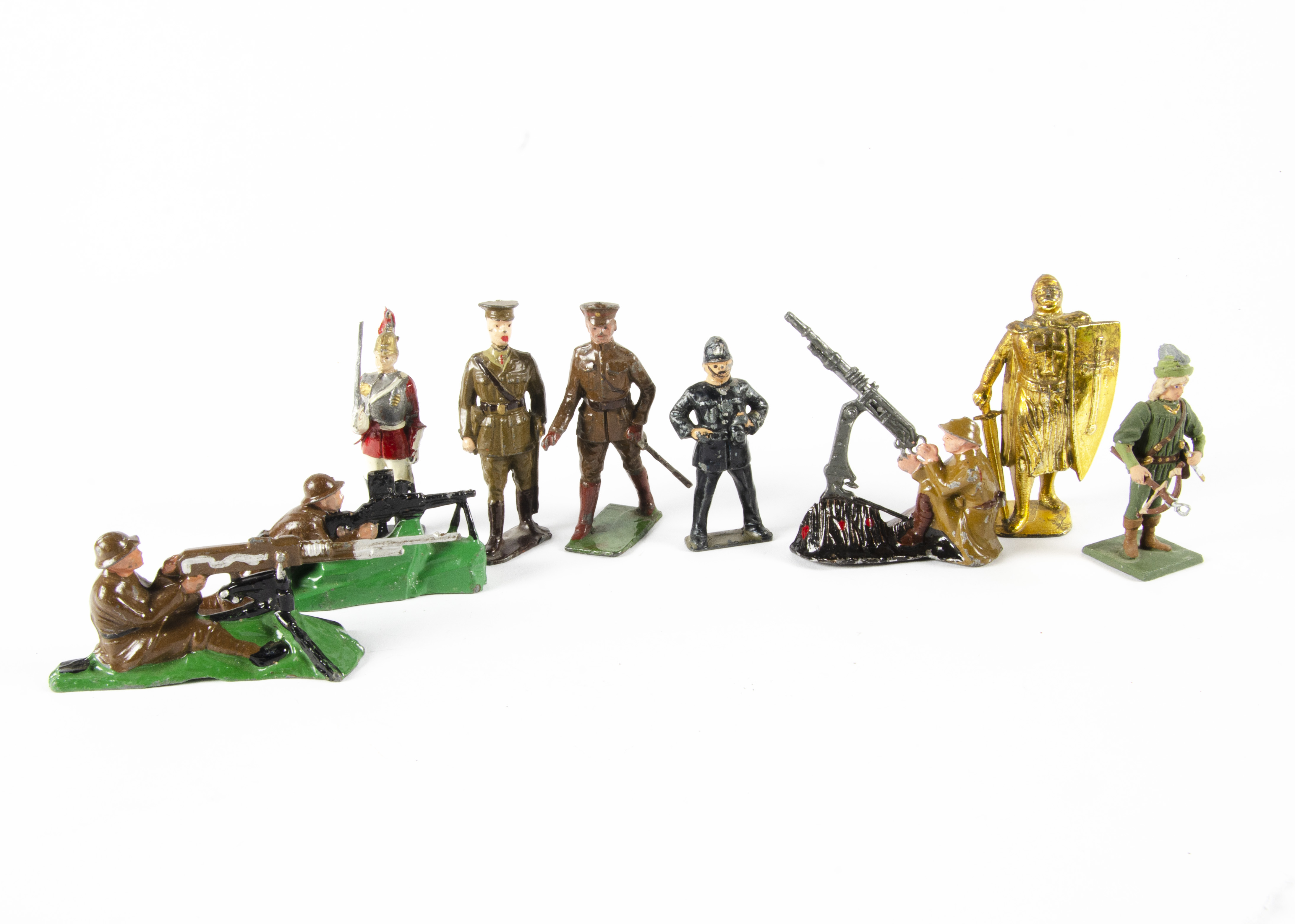 A selection of lead figures larger than 54mm by various makers ...