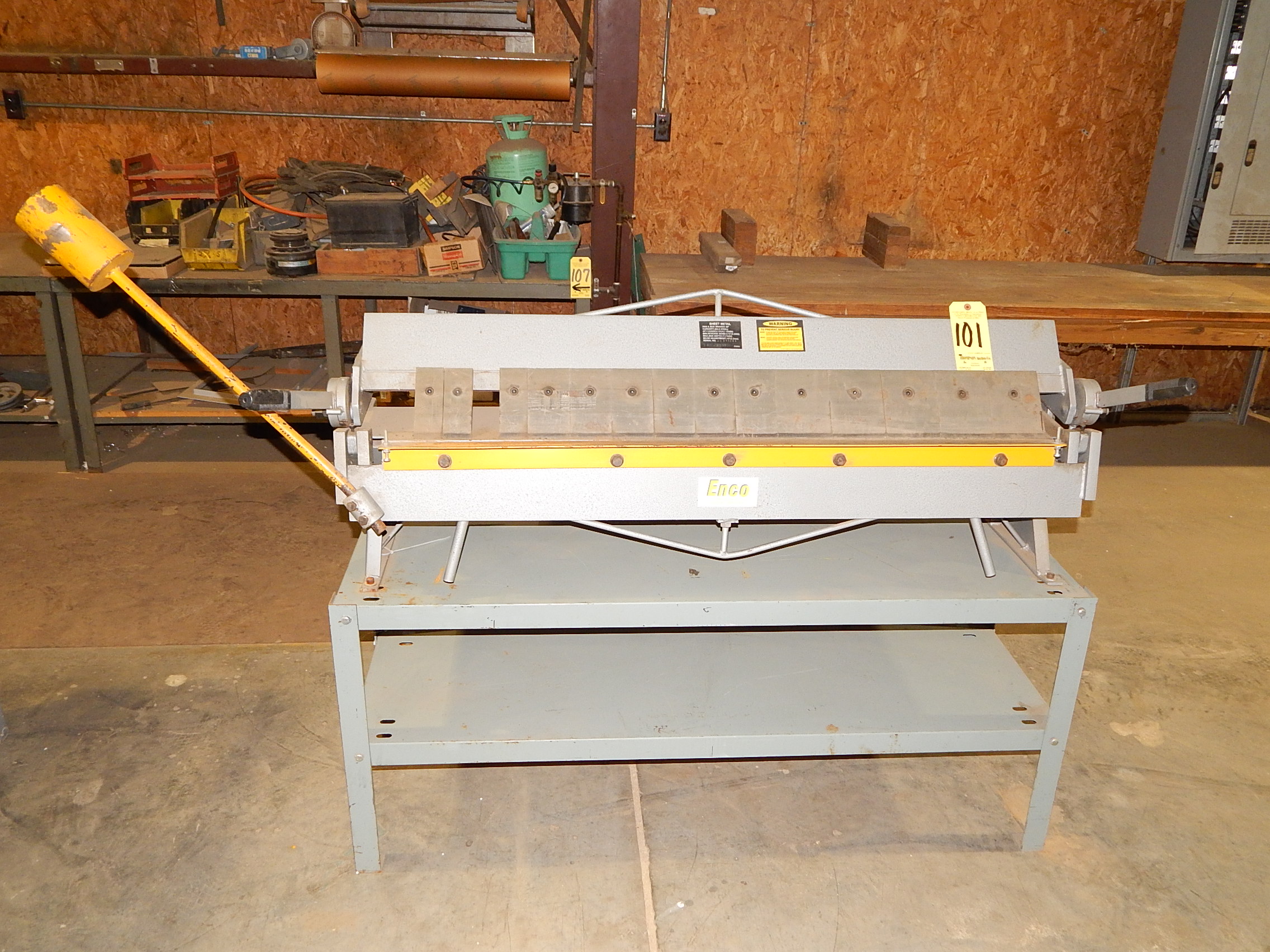 Enco 48 Inch X 16 Gauge Box and Pan Brake with Stand