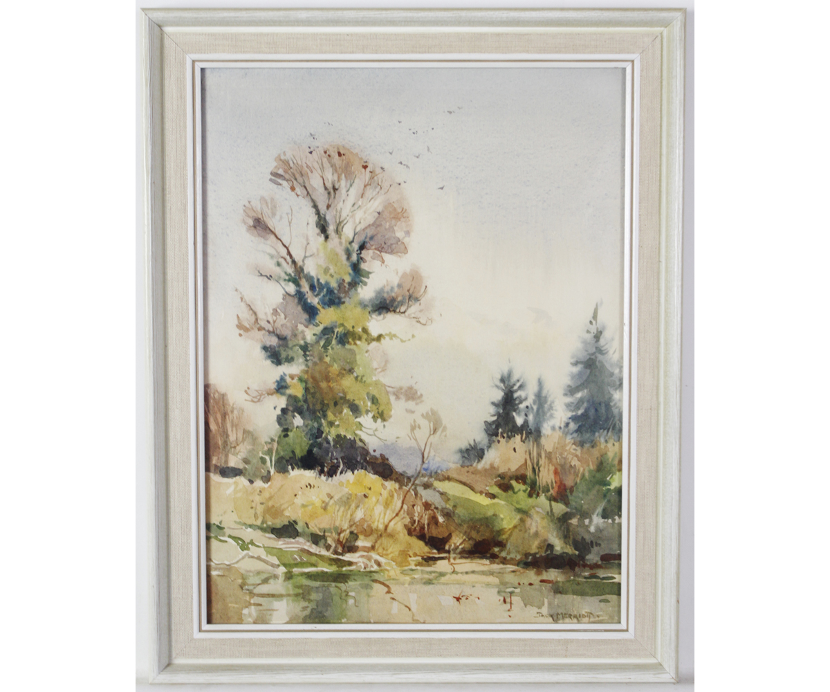 *JACK MERRIOTT, RI, ROI, RSMA, RWS (1901-1968, BRITISH) Landscape with ...
