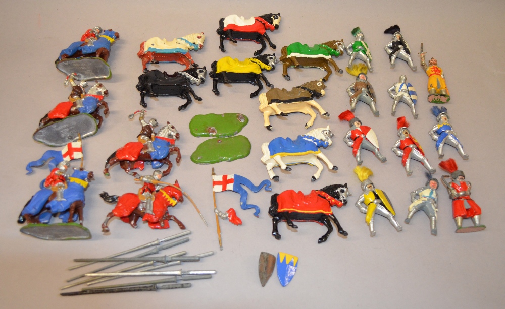 Timpo metal knights mostly, Ivanhoe Series. (some repainted) but mostly ...