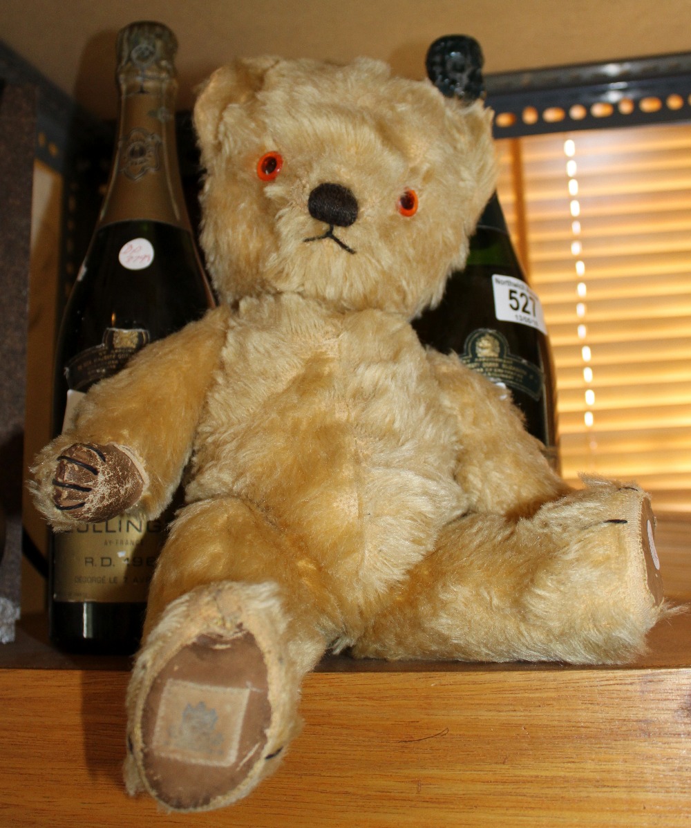 1950s Chad Valley jointed teddy bear, label to paw, H ~ 36cm