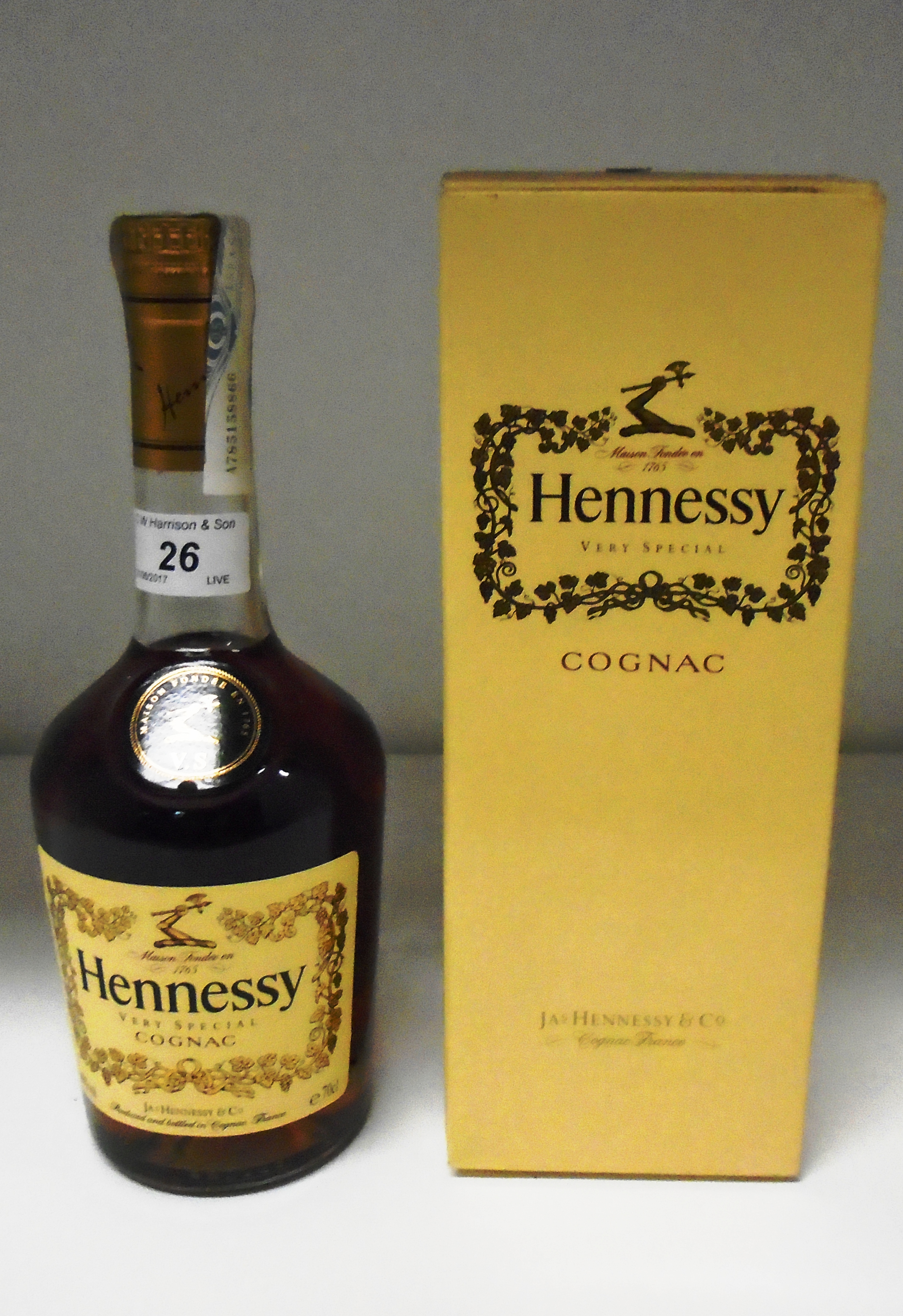 A 70cl bottle of Hennessey Very Special Cognac in presentation box