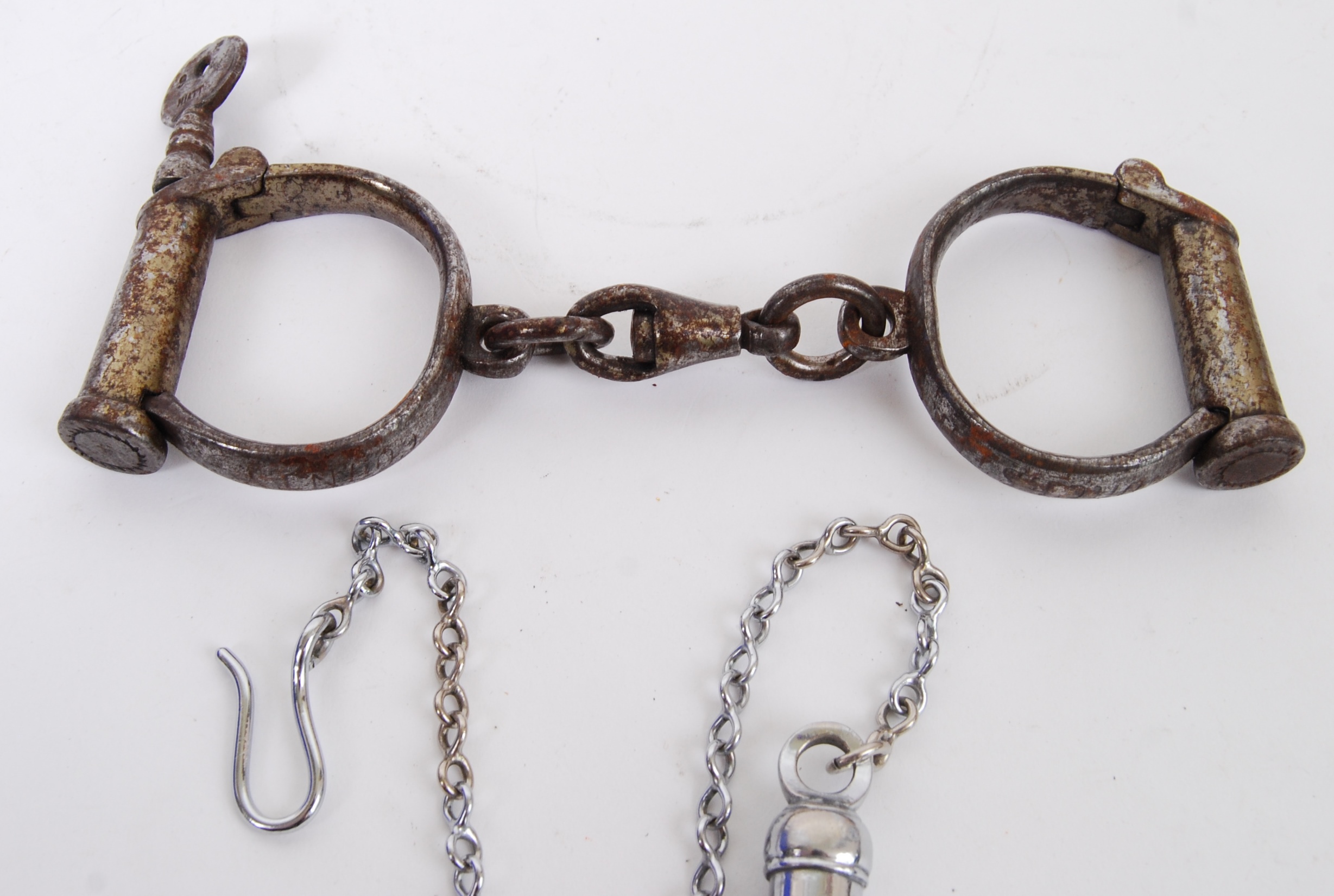 POLICE: An original pair of Victorian Hiatt ' D ' shaped Police ...