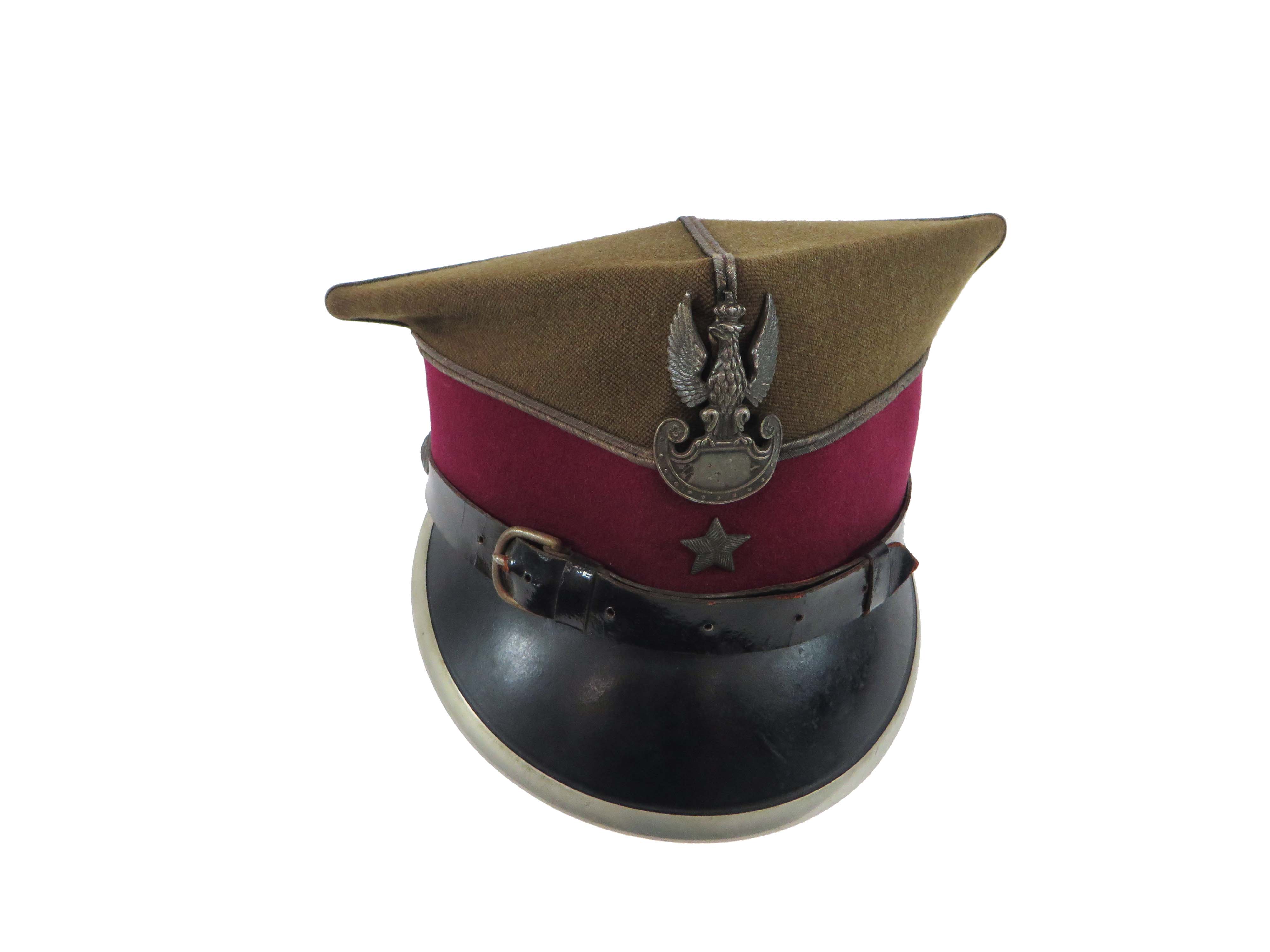 WW2 Polish Officer In Exile Rogatywka Cap khaki square crown with ...