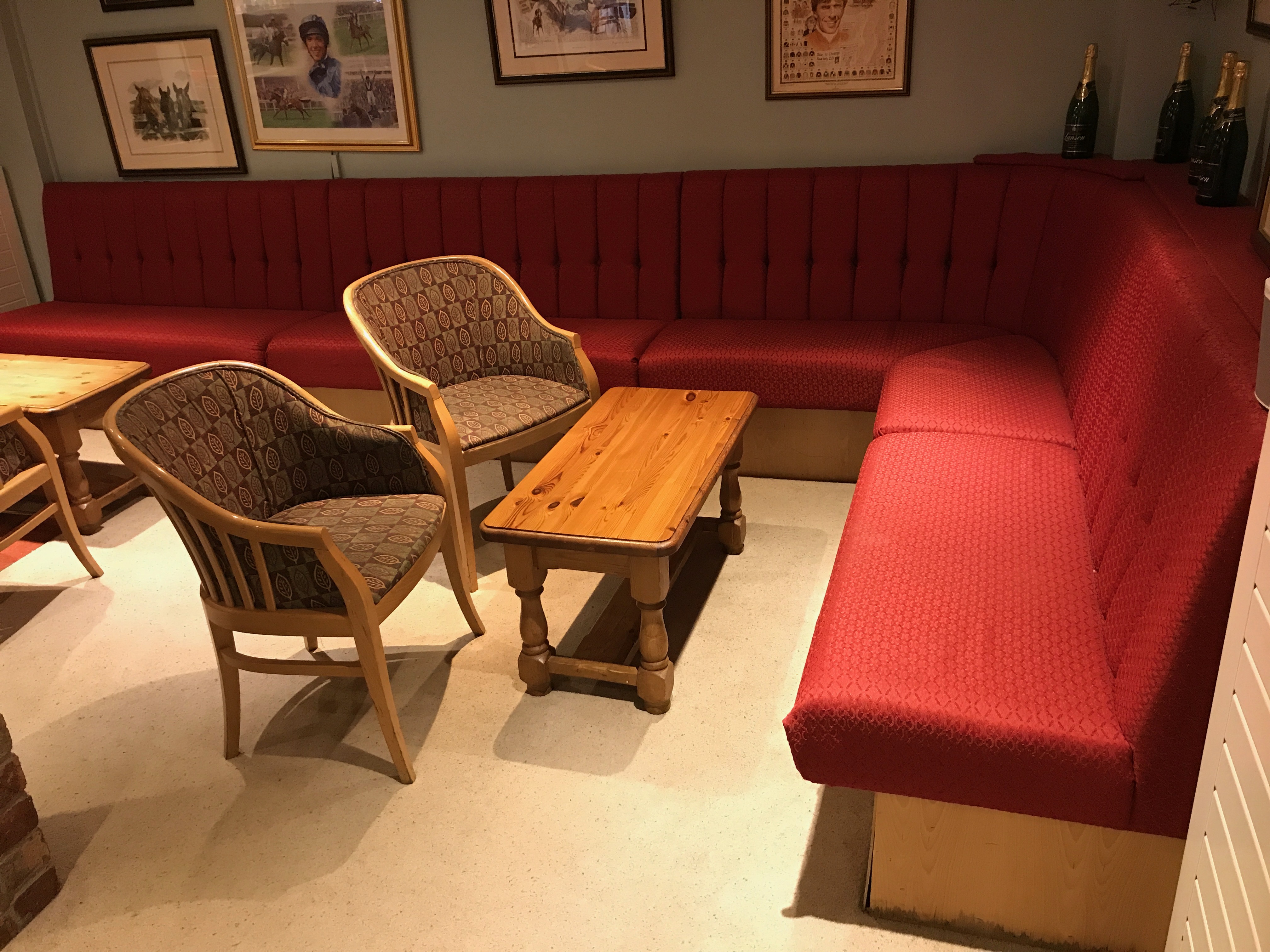 Bar Area Seating Includes All Tables and chairs in the bar area Red ...