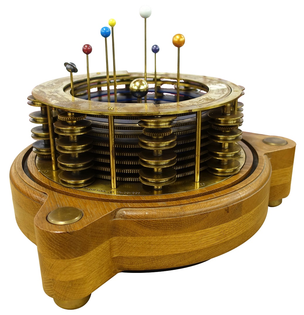 An Almagest table top astronomical planetarium clock, marked Almagest ...