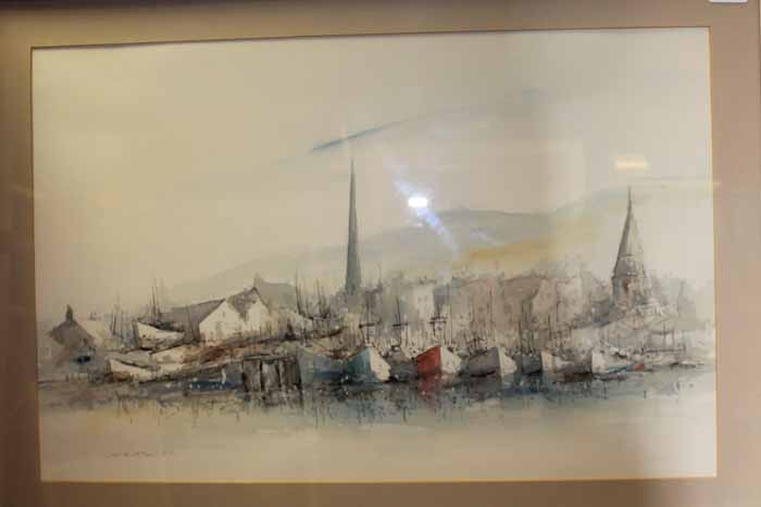 * DAVID SCOTT MARTIN, IMPRESSION - GIRVAN watercolour on paper, signed ...