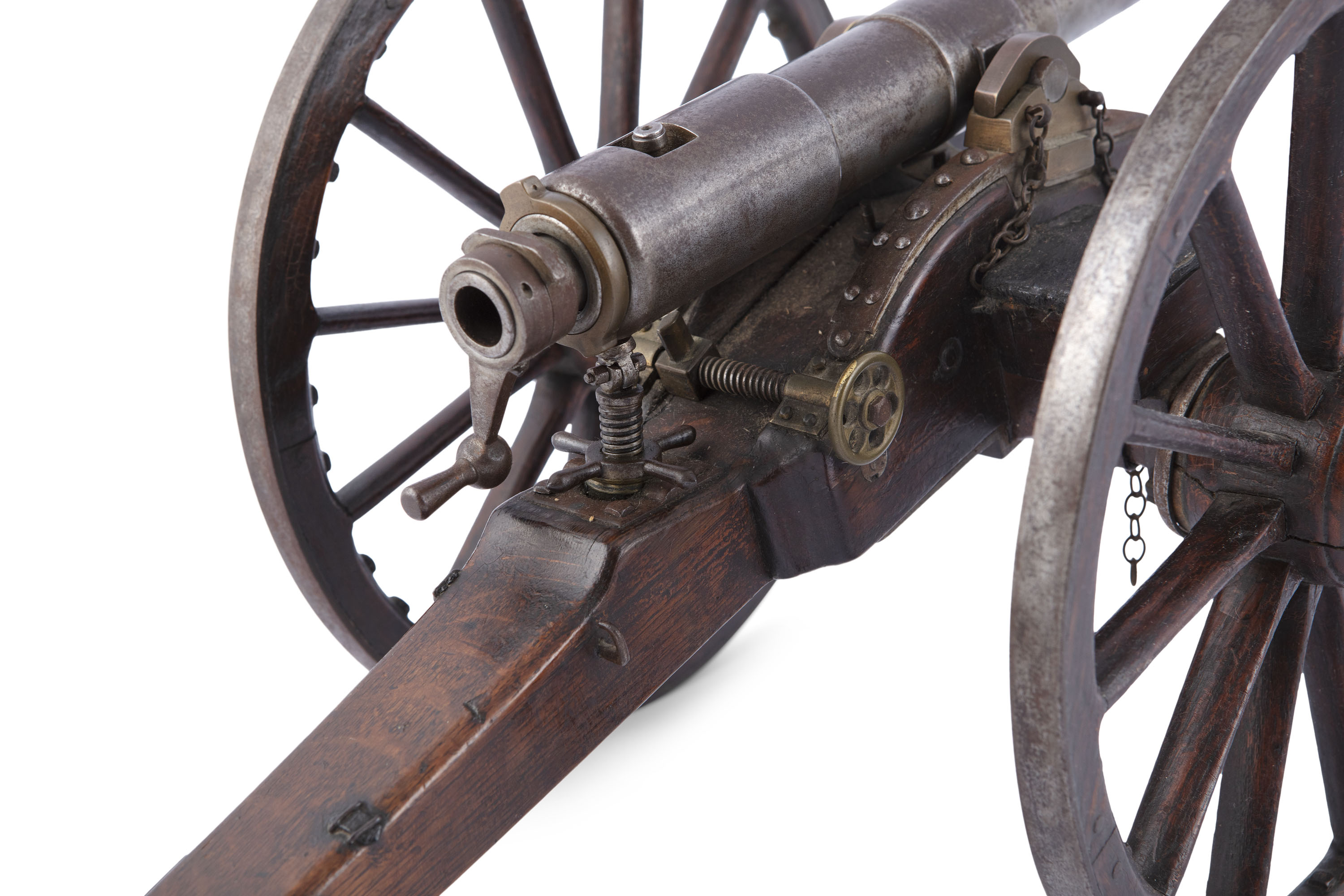 A 19TH CENTURY MODEL OF THE ARMSTRONG BREECH-LOADING ARTILLERY PIECE ...