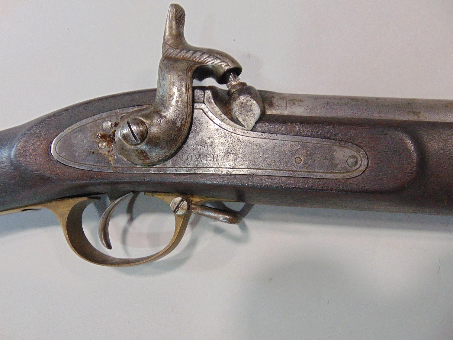 19th century Enfield percussion cap muzzle loader musket stamped VR ...