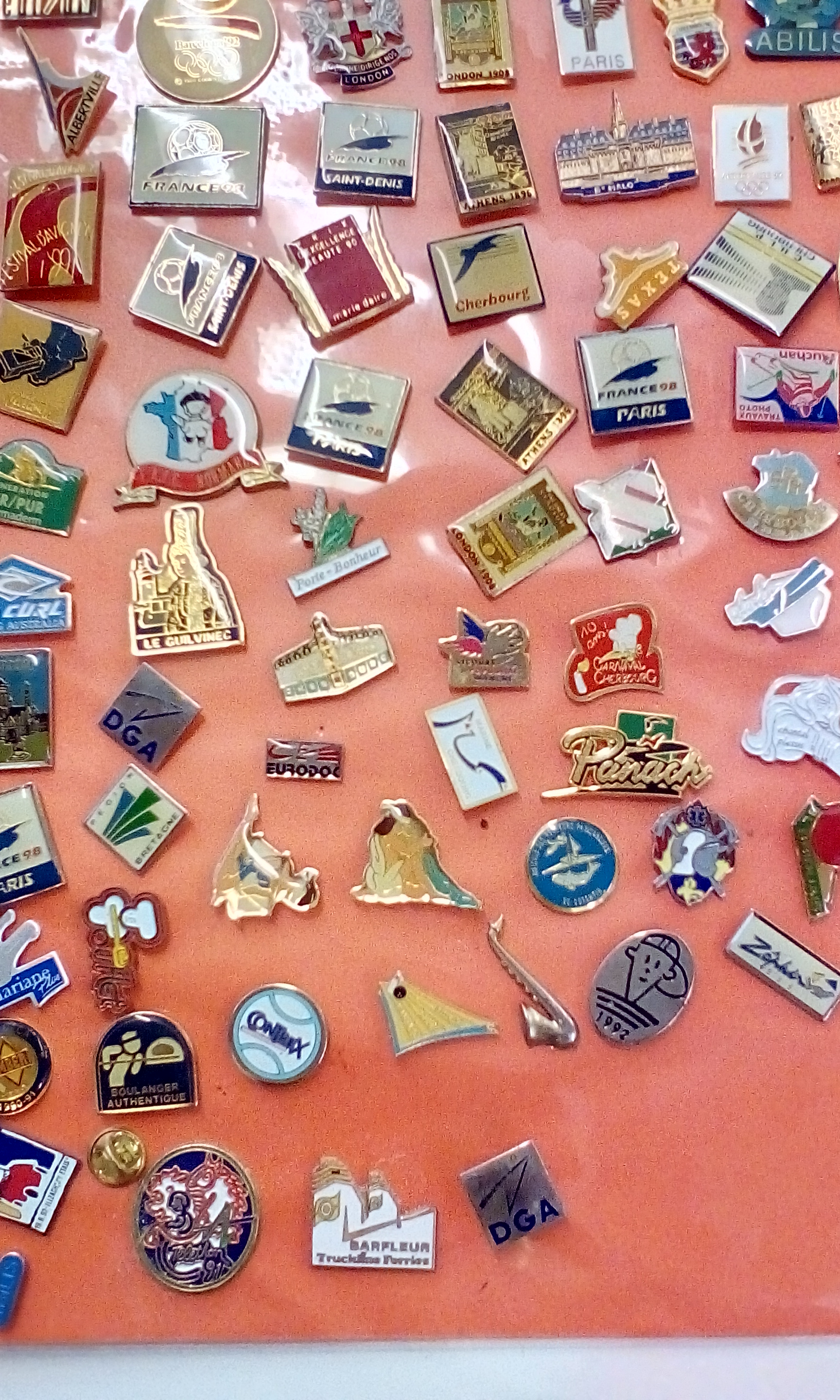 Collection of pin badges