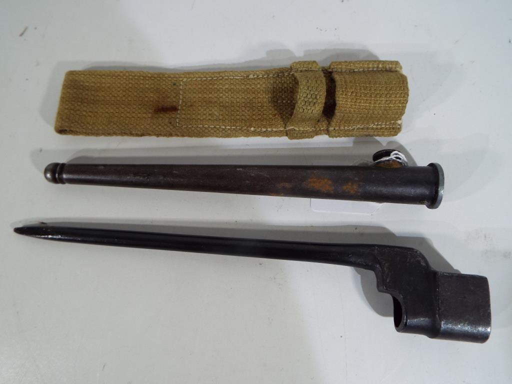 World War Two (WW2) - a British No 4 Mk 2 (pig sticker) spike bayonet ...
