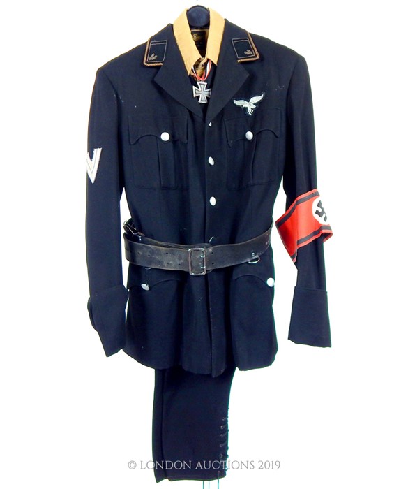 Re-Production Nazi Uniform Complete With Iron Cross.