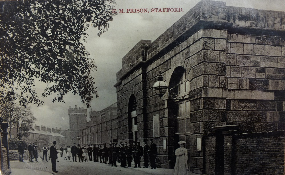 Postcards of Stafford including the Prison, the Gaol Gate with Fountain ...