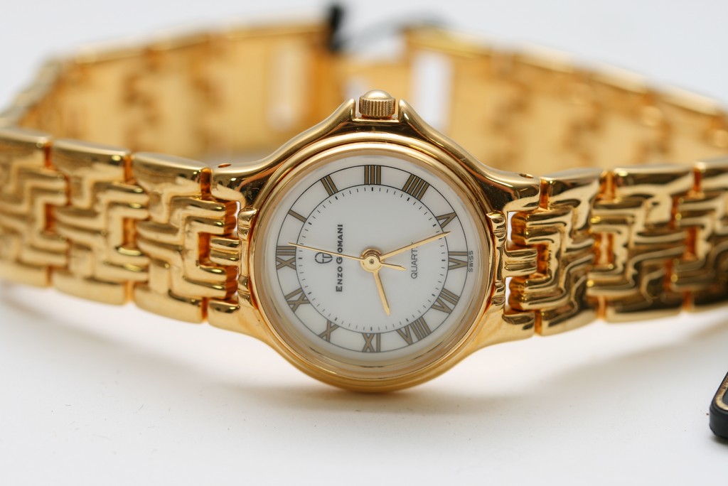 Two leather cased ladies Enzo Giomani Swiss Quartz watches (2)