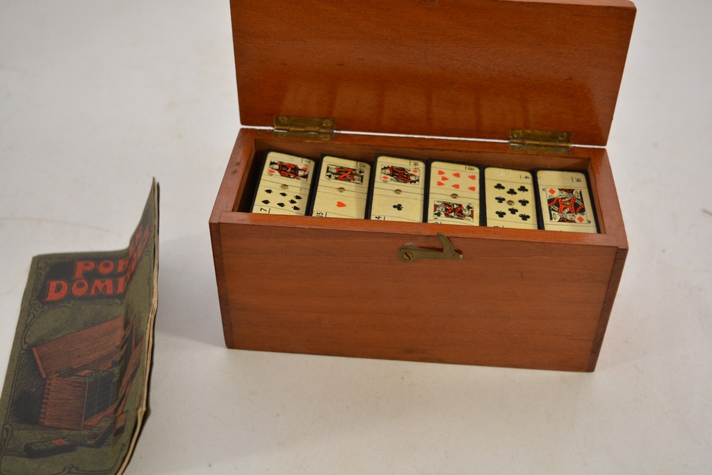 A Vintage 1920's Box Sets Of Poker Dominoes By John Jaques & Son