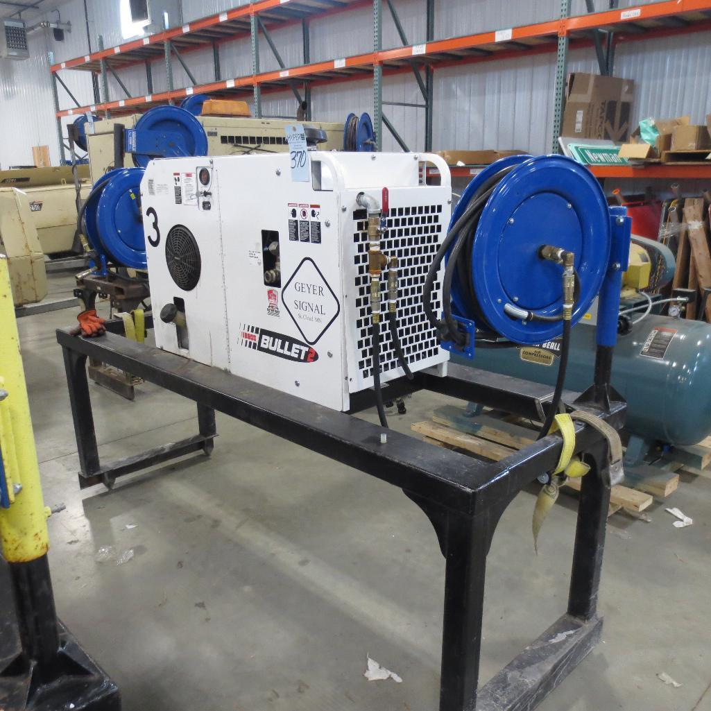 { Choice of lots: 370, 371 } } Boss Bullet 2 Air Compressor, 70 CFM ...