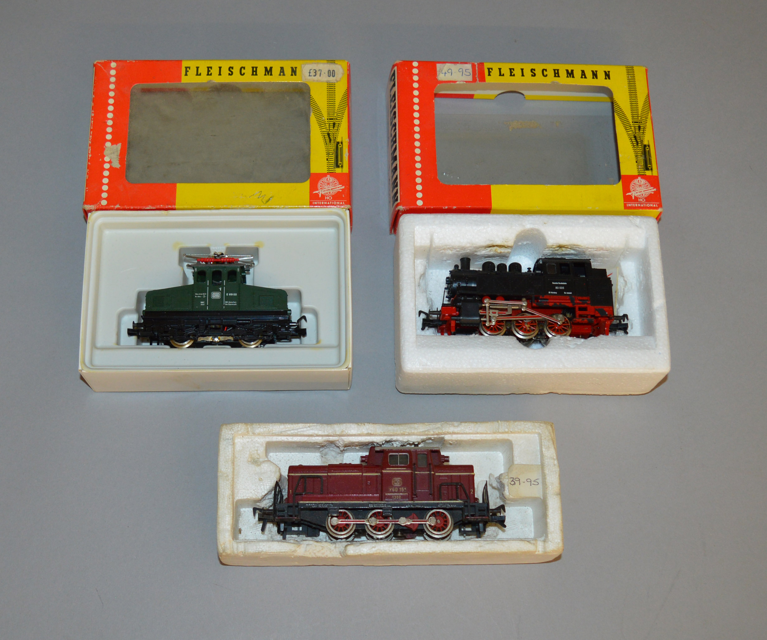 HO Gauge. 2 boxed Fleischmann Locomotives, #4029 DB 0-6-0 '80005' and ...