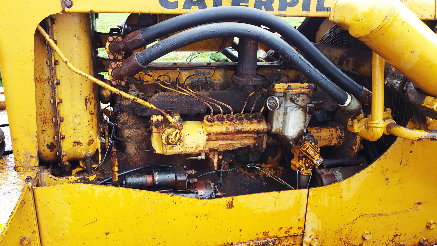 Caterpillar D6B dozer, 9â€™ blade w/tree push bar, electric start, hand ...