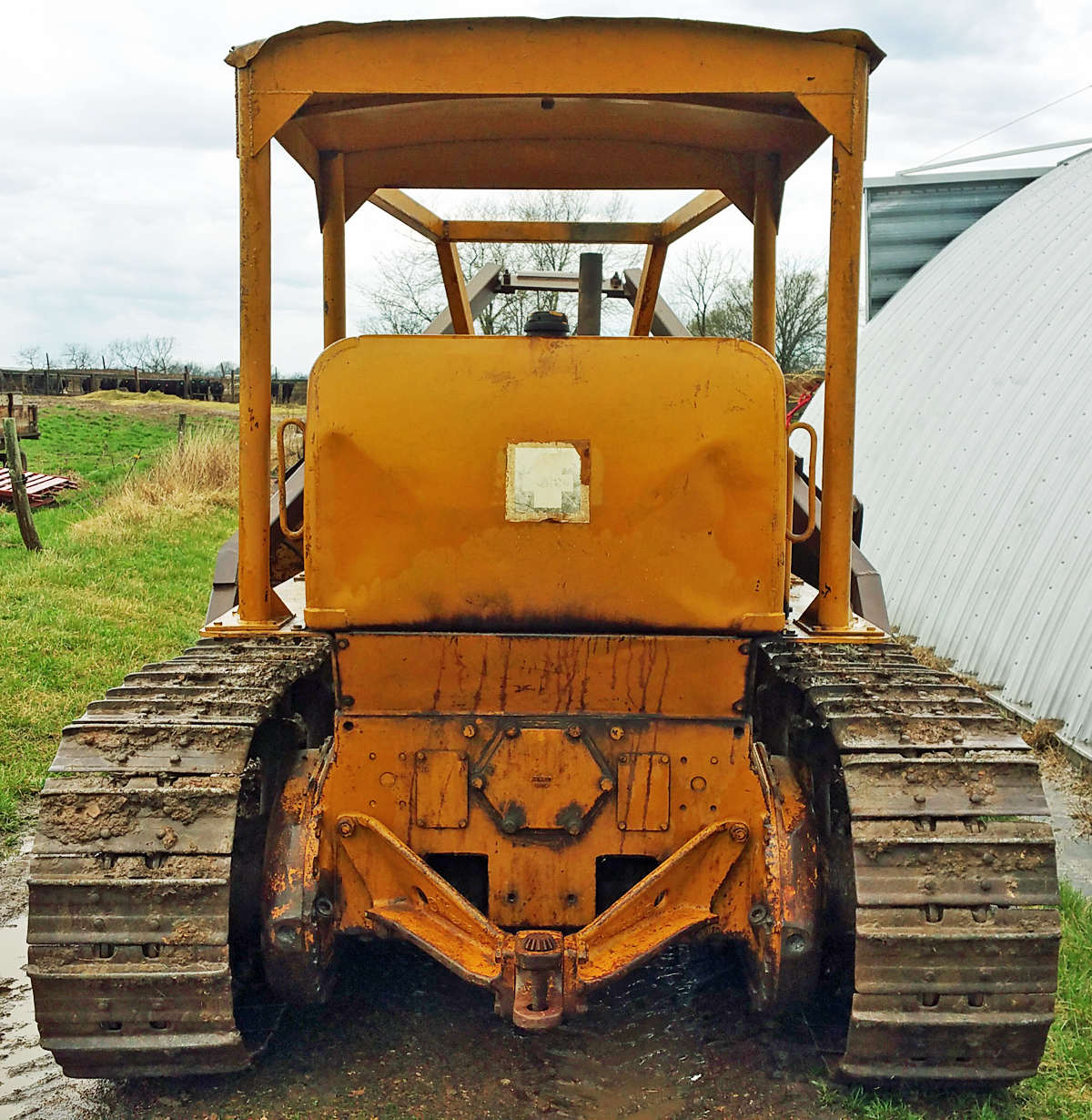 Caterpillar D6B dozer, 9â€™ blade w/tree push bar, electric start, hand ...