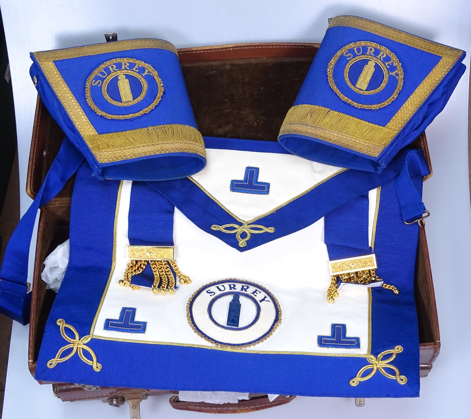 2 cases of Masonic regalia