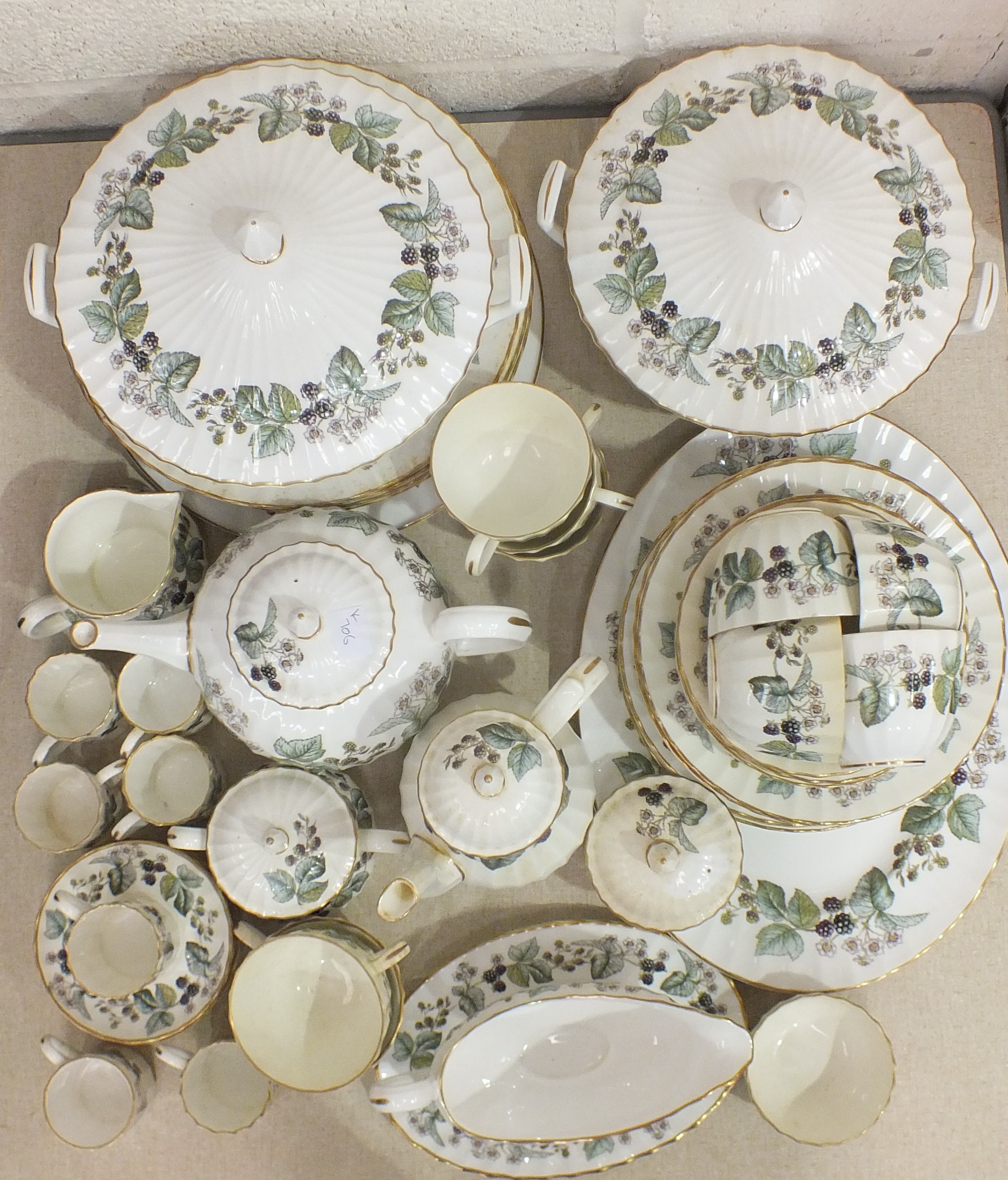 A collection of Royal Worcester bone china dinner and tea ware in the ...