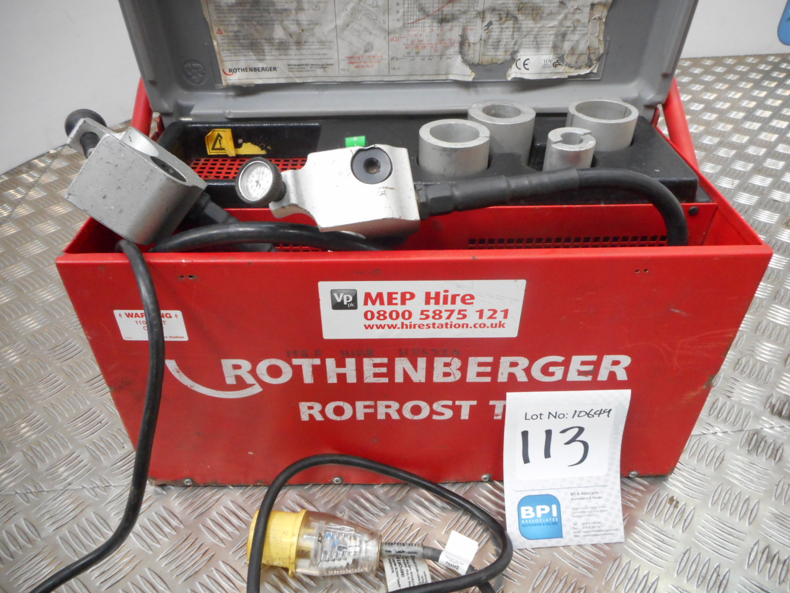 ROTHENBERGER ROFROST TURBO {032586} PIPE FREEZE KIT LARG 15-60MM Rapid ...