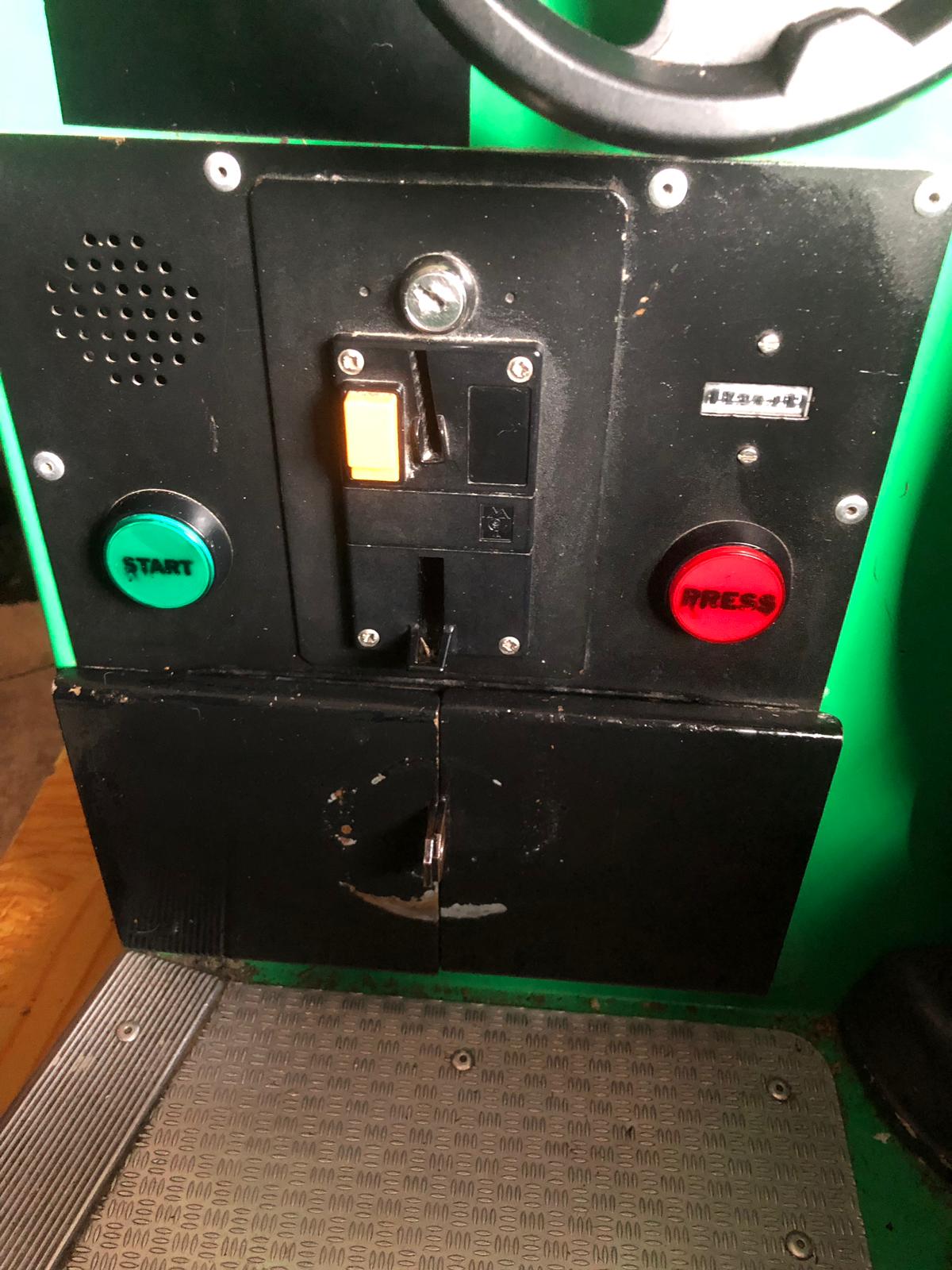 DS - Barney The Dinosaur Green / Purple Coin Operated Car Kids Ride On ...