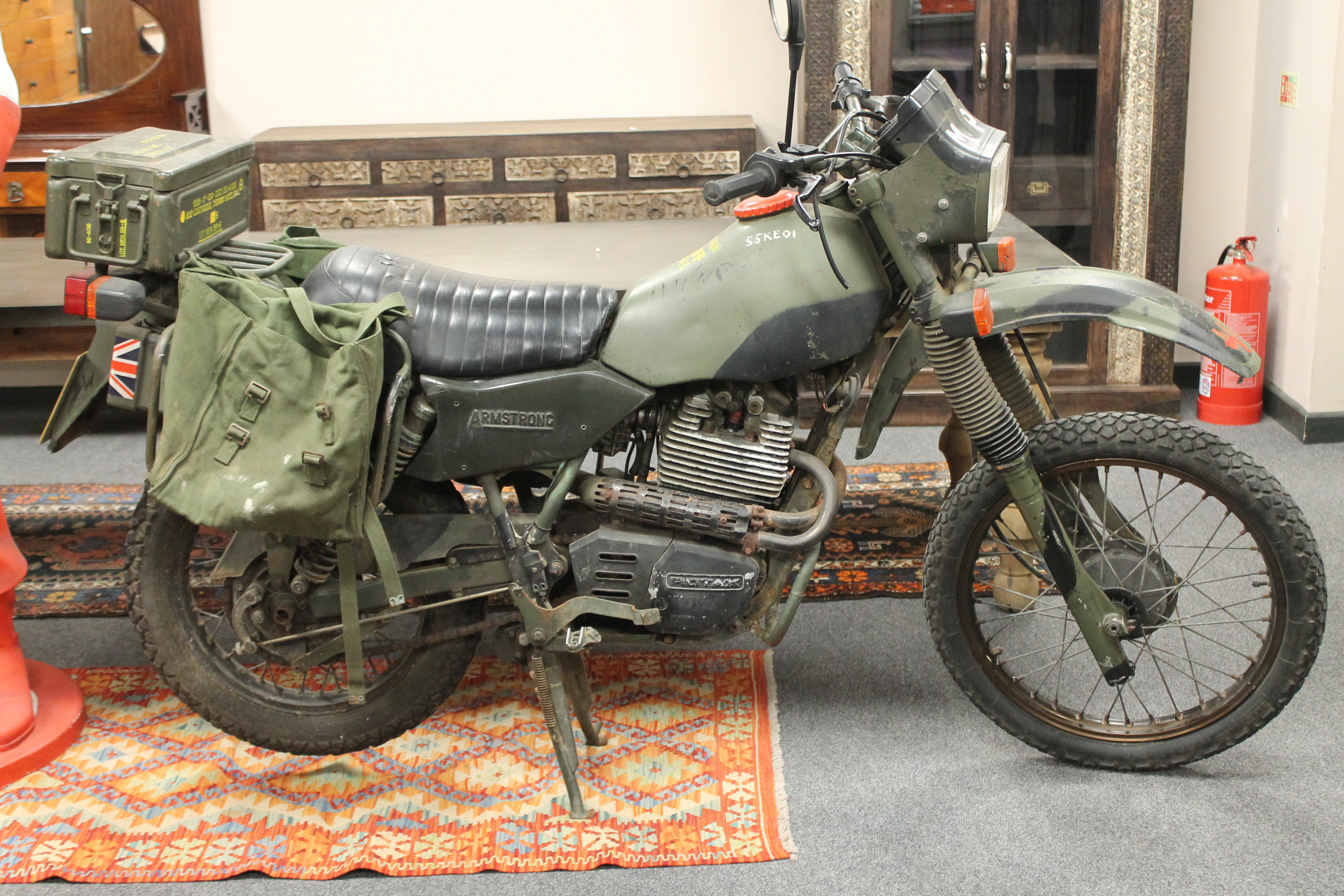 An Armstrong MT500 ex-British Army 500cc petrol motorcycle, colour ...