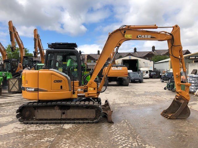 Case CX80 2008 Digger Excavator 3650 Hours c/w Hydraulic Coupler, GP ...