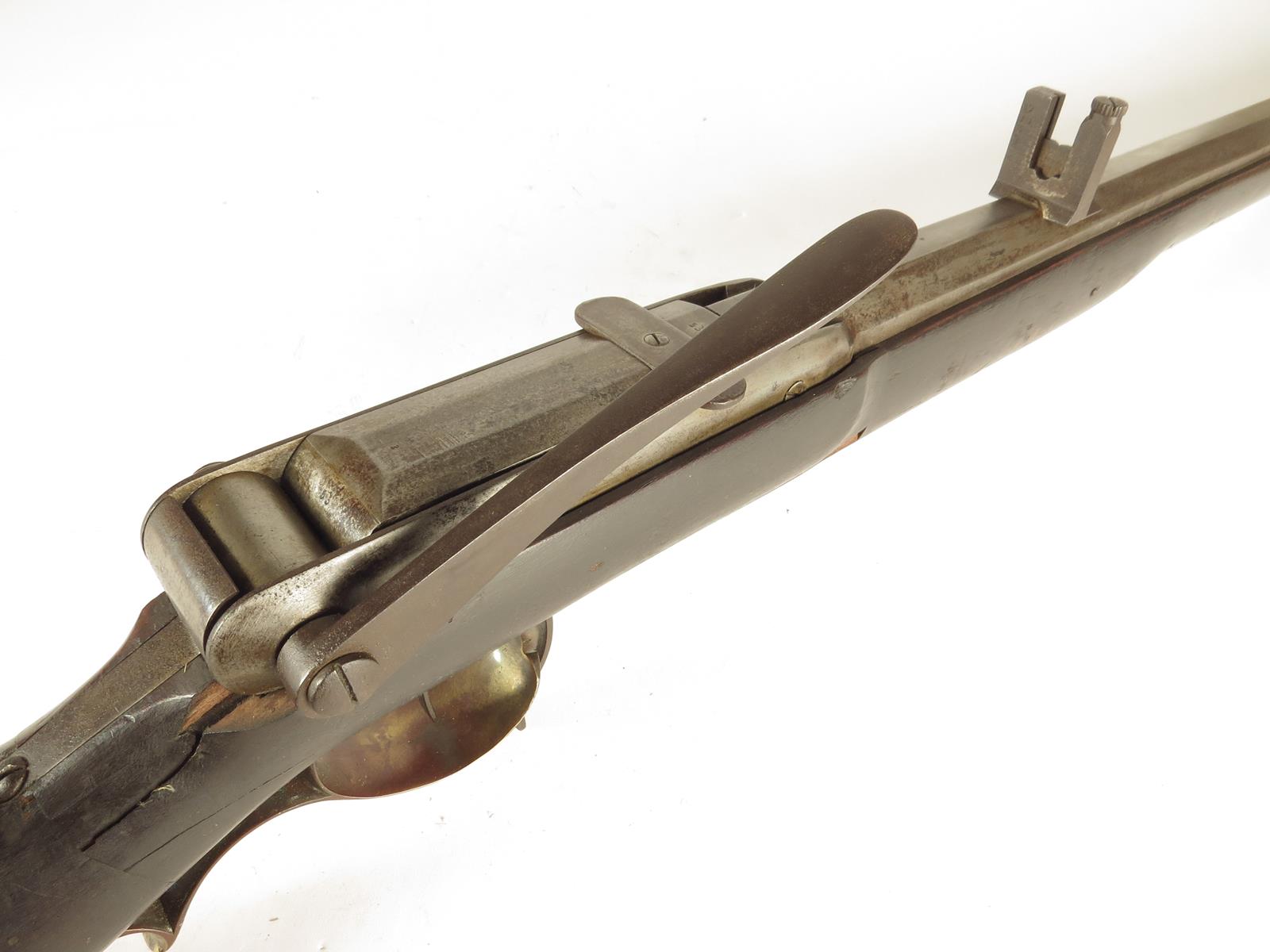 A 19th century heavy breech loading rampart gun, with a 109cm long ...