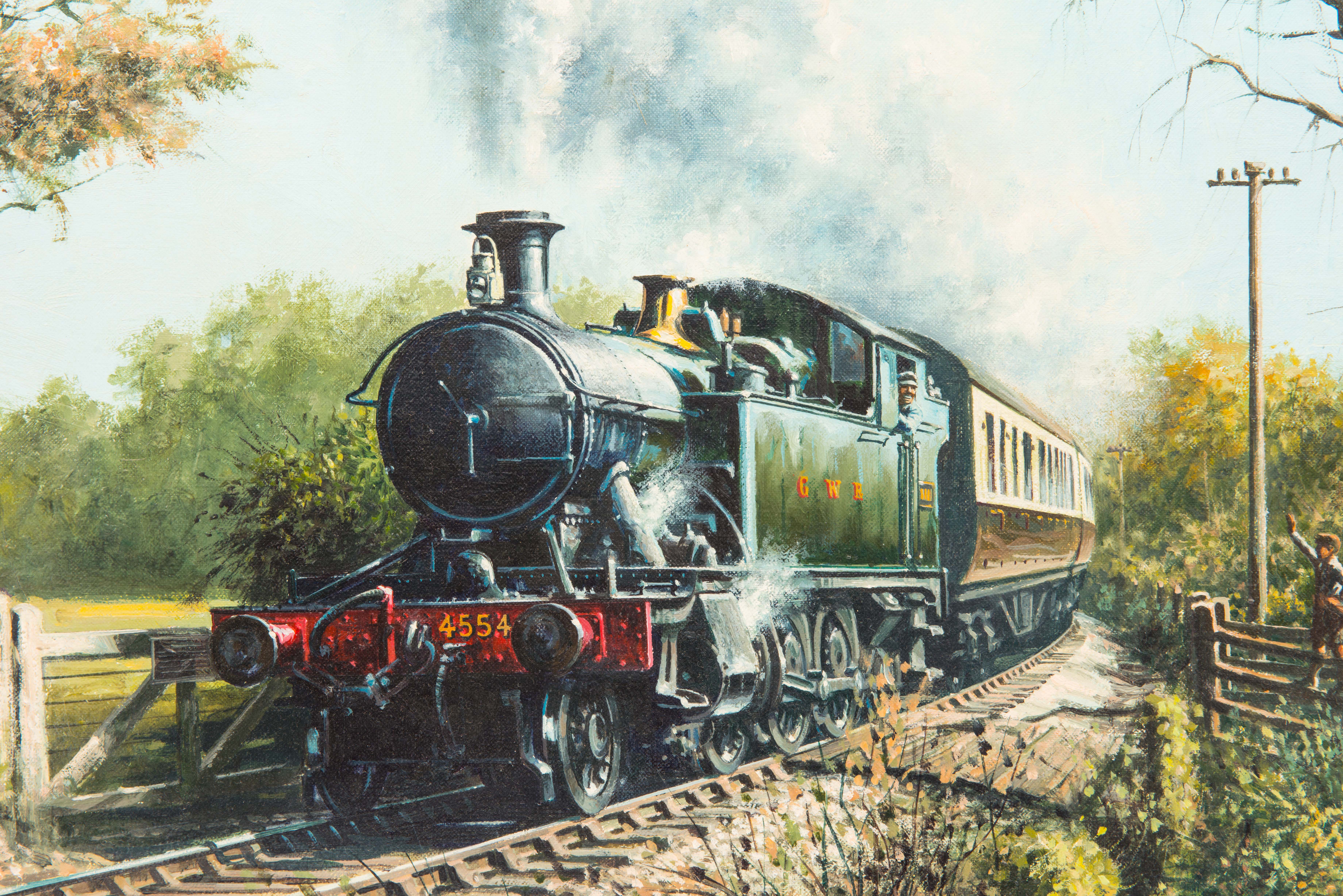 An original railway oil painting by Don Breckon. An oil on canvas ...