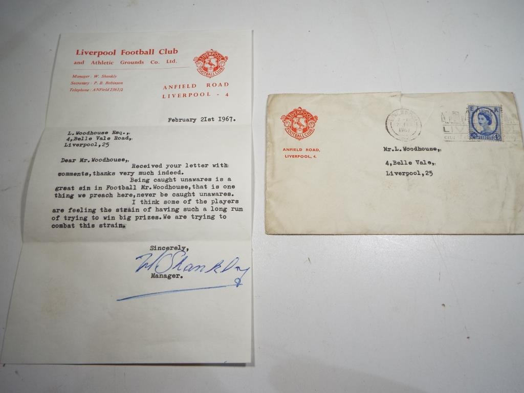 Liverpool Football Club - an original typewritten letter on official ...