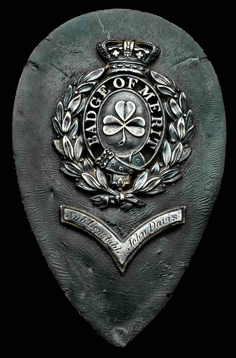 A Royal Irish Constabulary Badge of Merit with One Chevron to Constable ...
