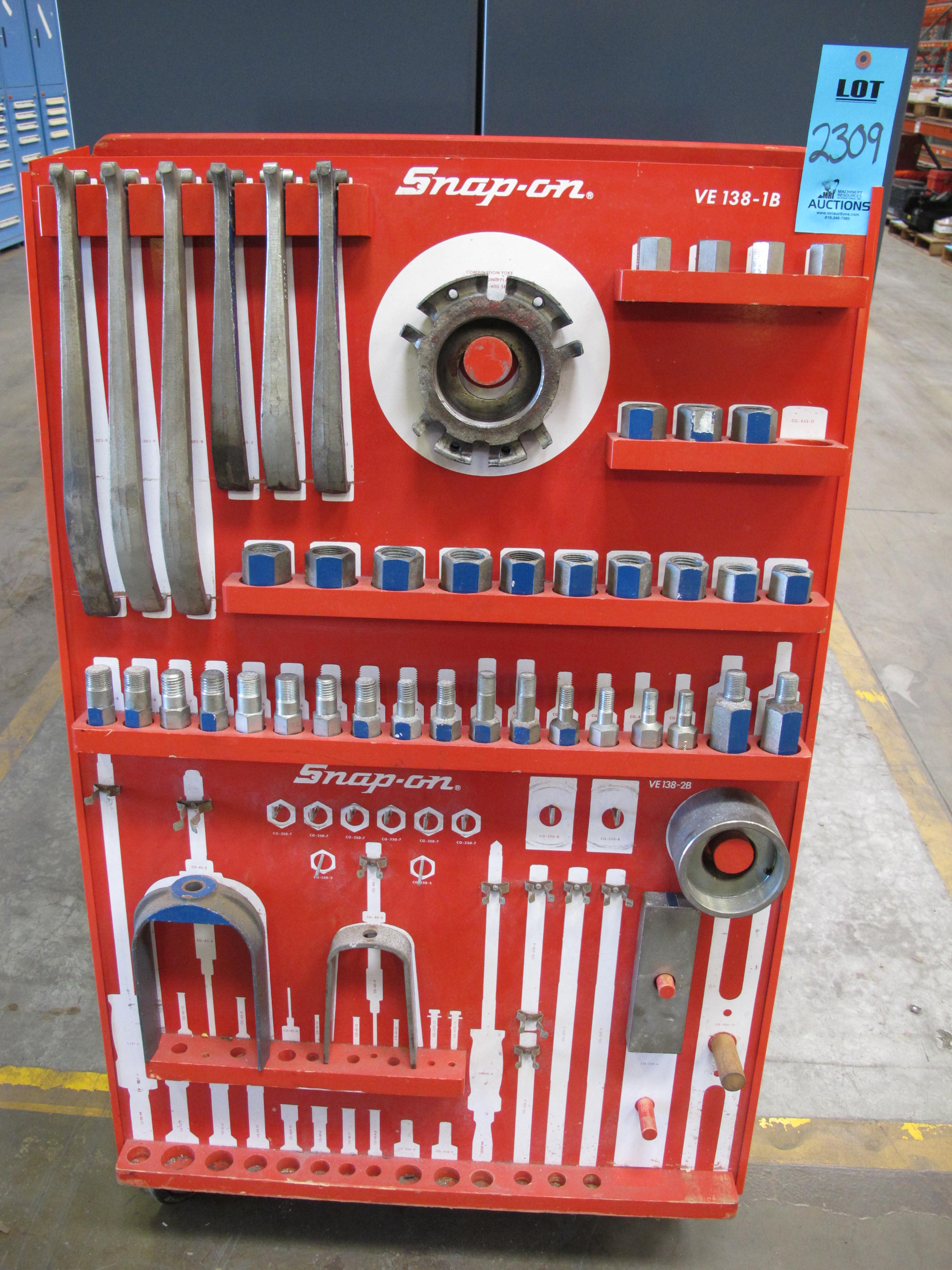 SNAP ON TOOL CONTROL BOARD WITH MISC. PULLERS, MODEL NUMBER VE 138-1B ...