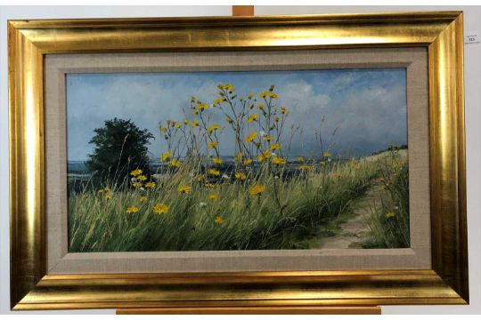 Brian Bennett ROI (British 20th Century), Ridgeway Path, oil on canvas ...