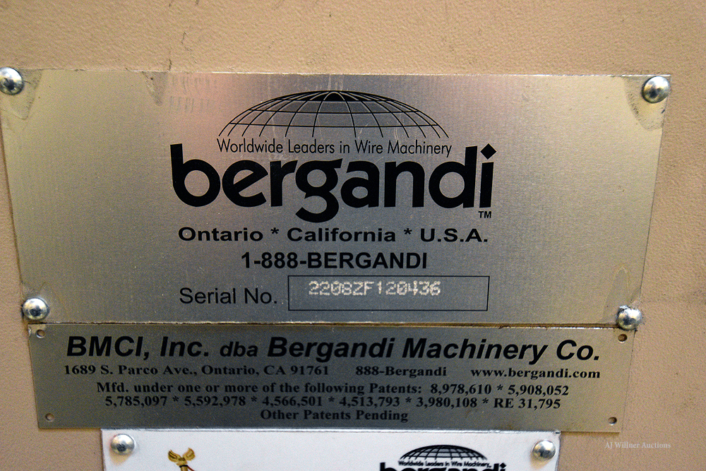 Bergandi 12' Chain Link Weaving Machine, s/n 2208ZF120436 w/Standard ...
