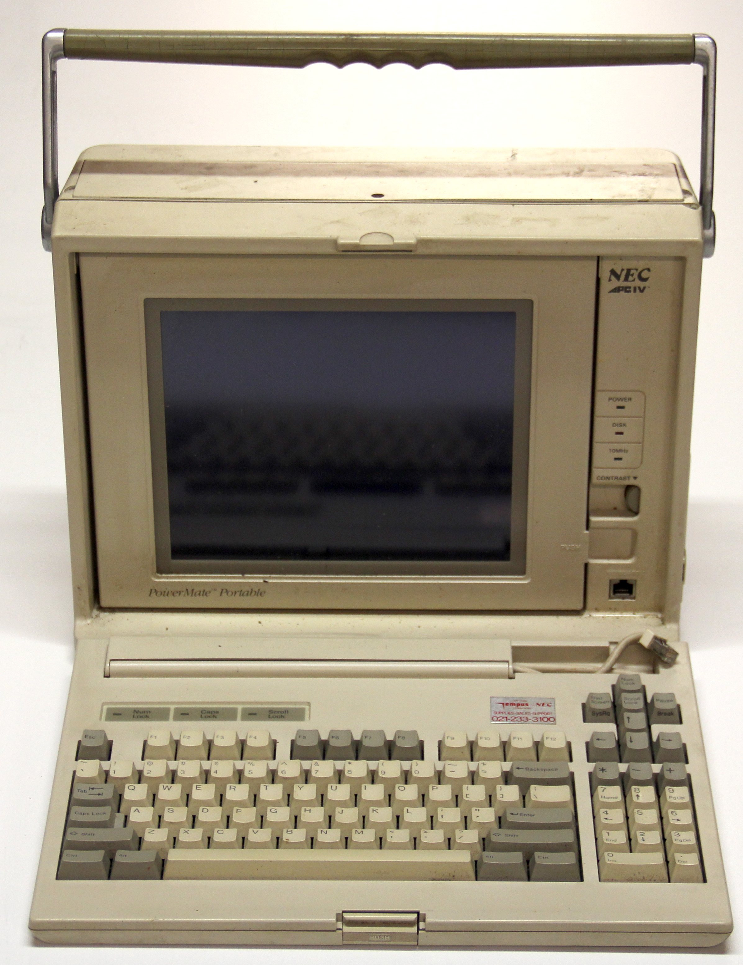 A 1980's NEC Powermate portable computer.