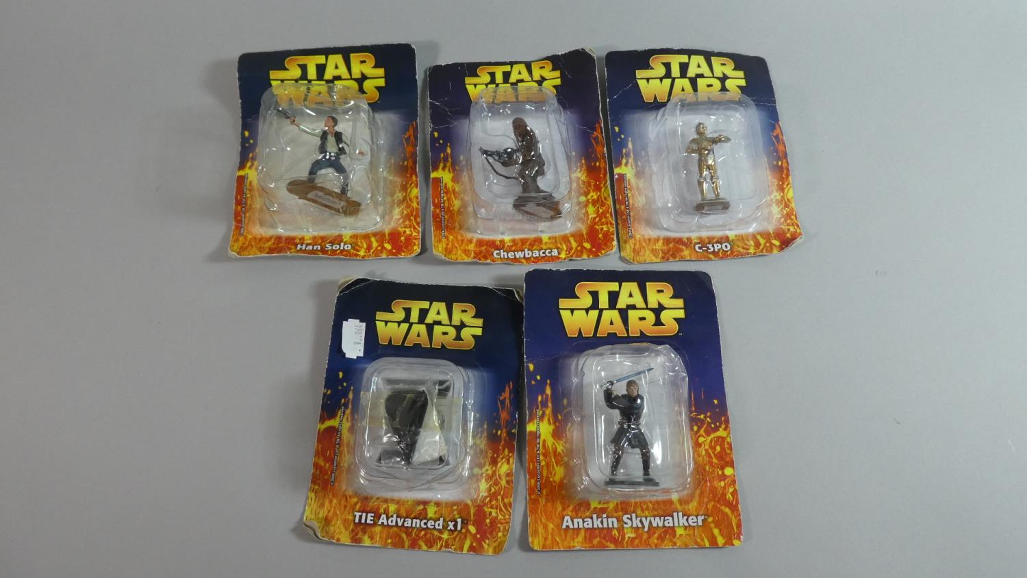 A Collection of Five 2005 Star Wars Figures in Original Blister Packs