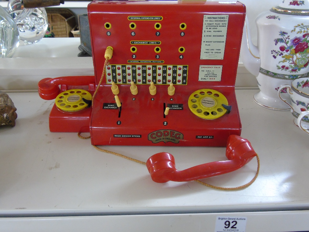 VINTAGE CODEG TOY TELEPHONE EXCHANGE