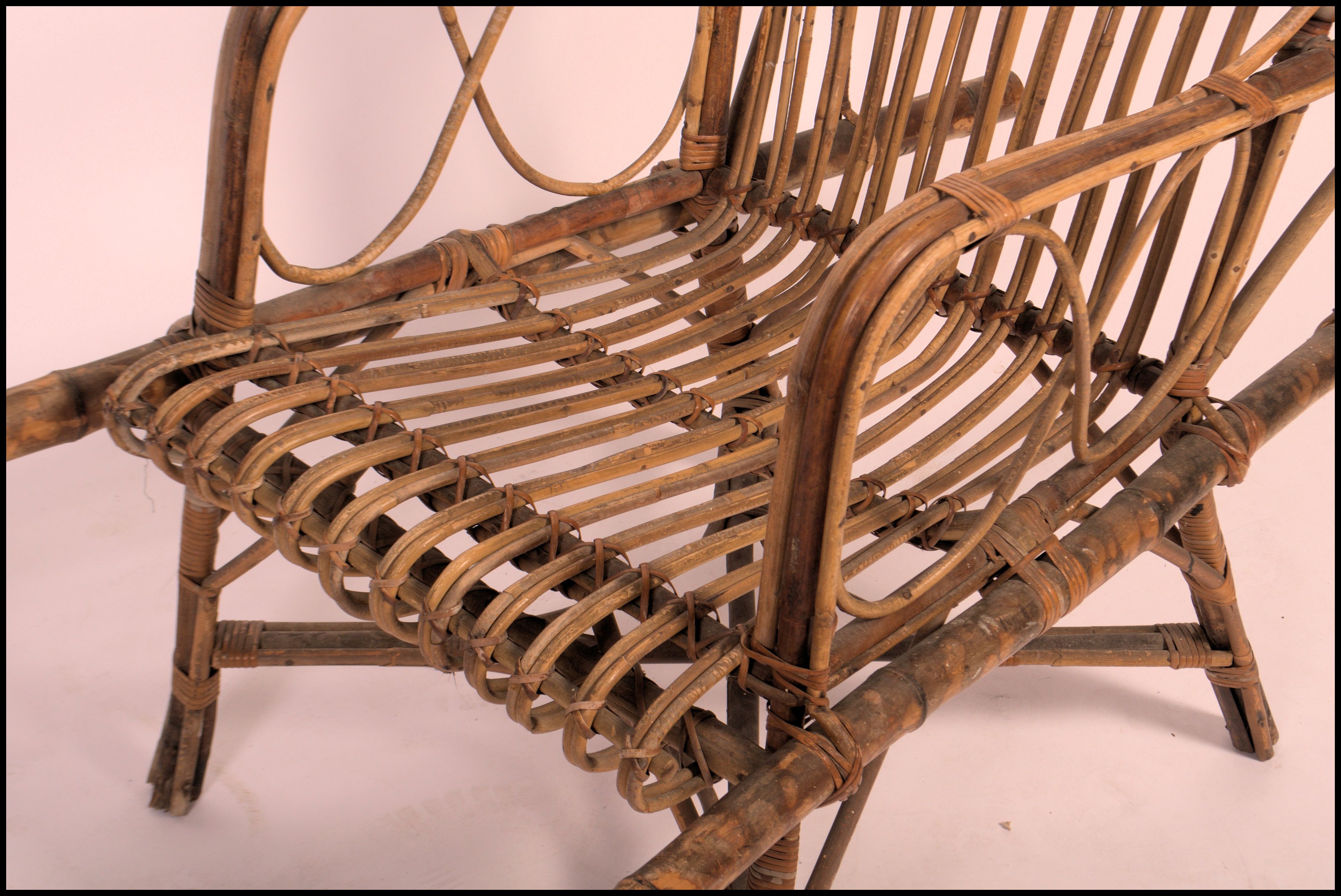 An unusual early 20th century believed Indian bamboo sedan chair ...