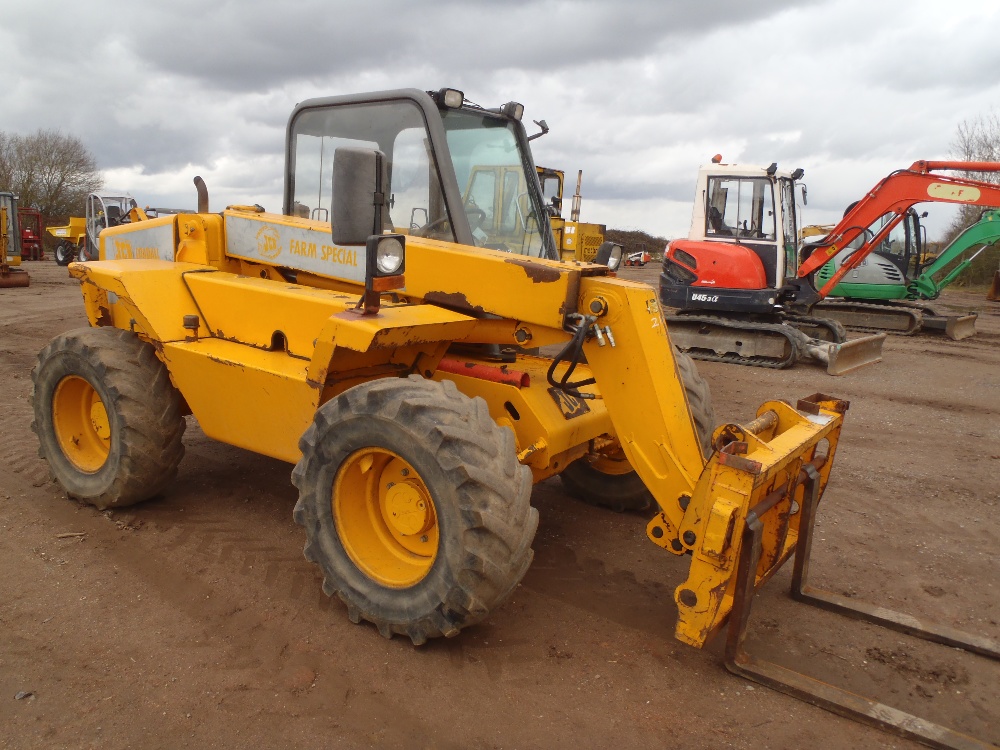 1994 JCB 520-55 Farm Special Telehandler with Rear Hydraulic Hitch. V5 ...