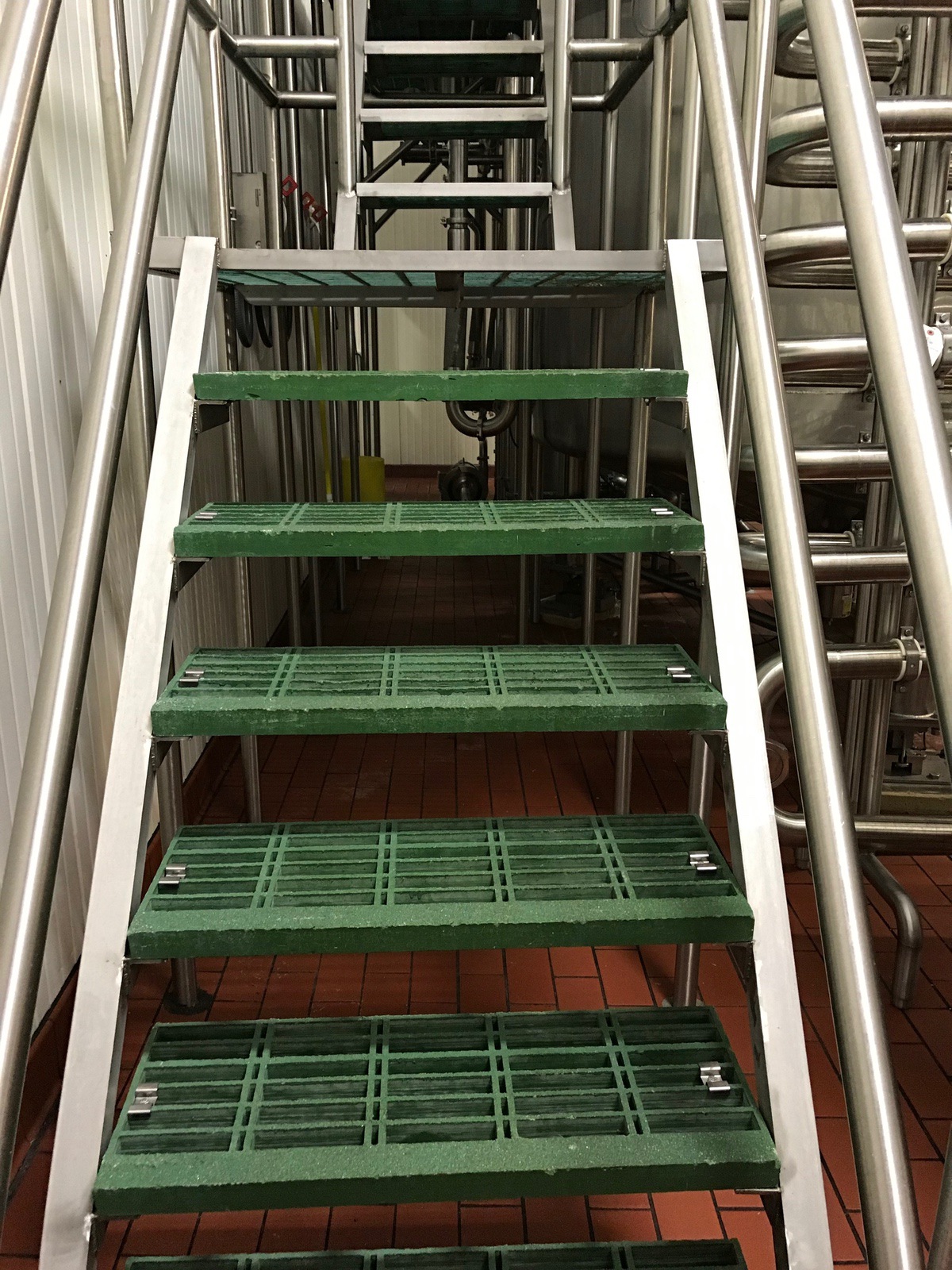 Stainless Steel Tank Platform with Chemgrate Deck, 3ftW x 12ftL x 114in ...