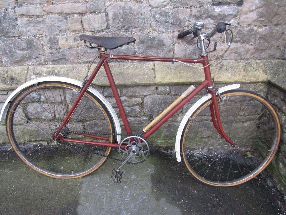 A vintage Humber sports bicycle with tubular frame, Brooks leather ...
