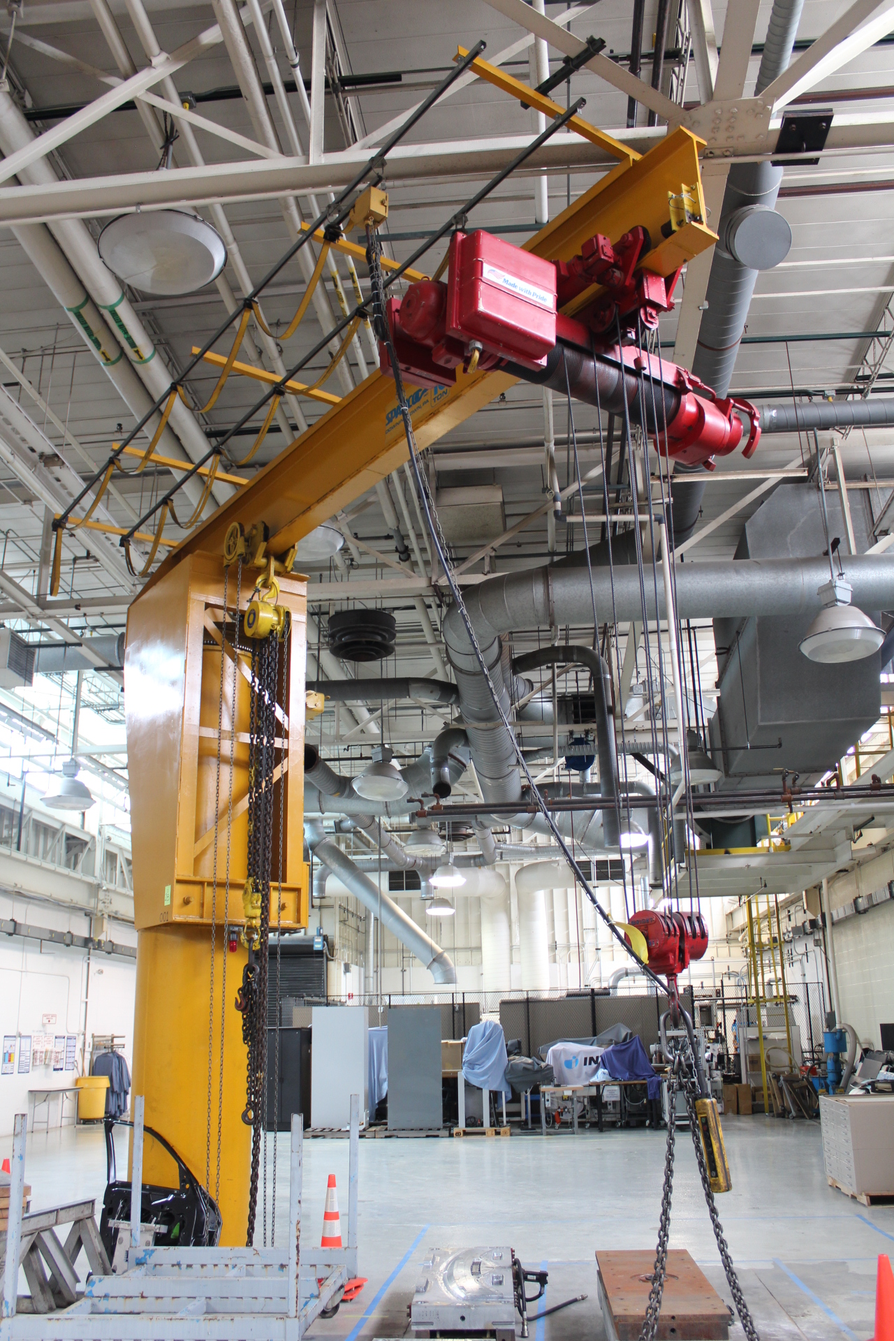 Spanco, Jib Crane 10 Ton Capacity, Floor Mounted, Est. 18' Height Under ...